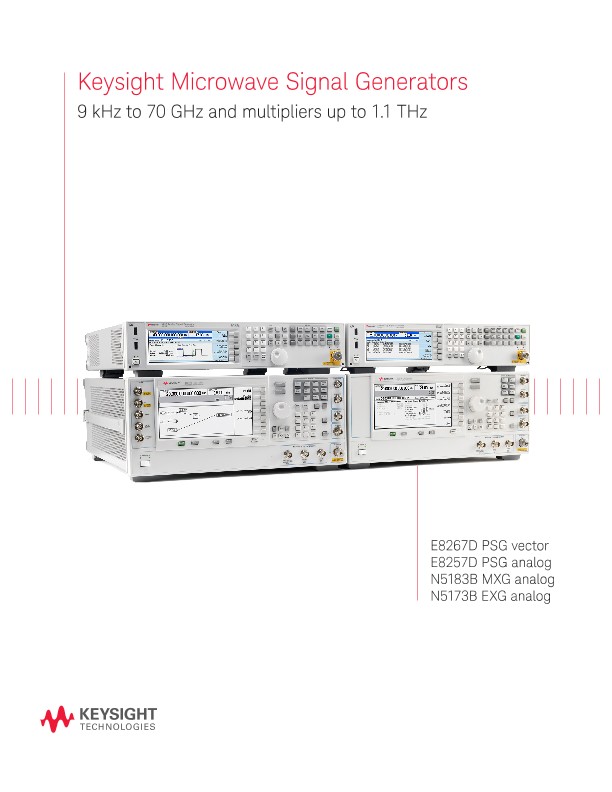 PSG, MXG, & EXG Microwave Signal Generators PDF Asset Page | Keysight
